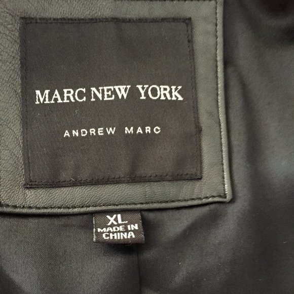 Andrew Marc | Jackets & Coats | Andrew Marc Long Black Leather Jacket ...